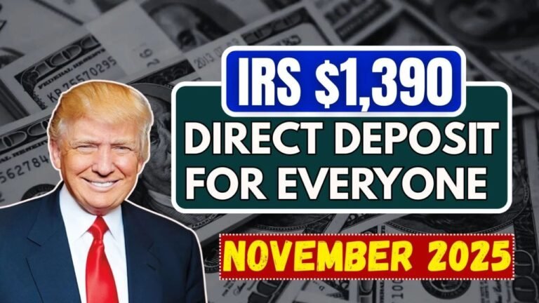 IRS $1,390 Direct Deposit: November 2025 Payment Update — Eligibility ...